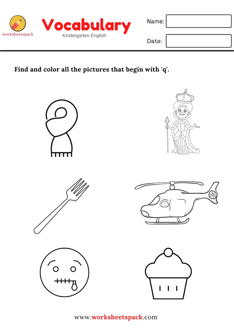 Free Alphabet Spelling Worksheet Letter E Words for Kindergarten - worksheetspack