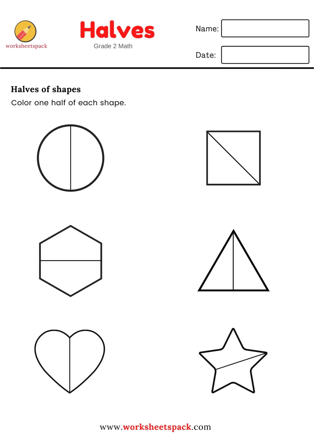2ND GRADE SHAPES WORKSHEETS (SIDES AND VERTICES) - worksheetspack
