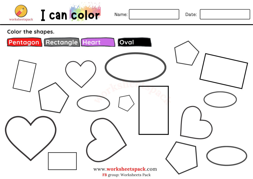 Preschool Coloring Pages Shapes