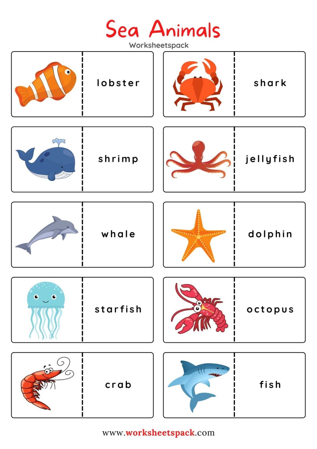 ESL animals domino game - worksheetspack ESL animals domino game - worksheetspack