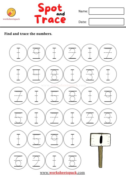 Free printable number tracing worksheets - worksheetspack