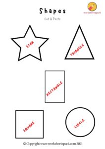 Shapes activity for preschool - worksheetspack