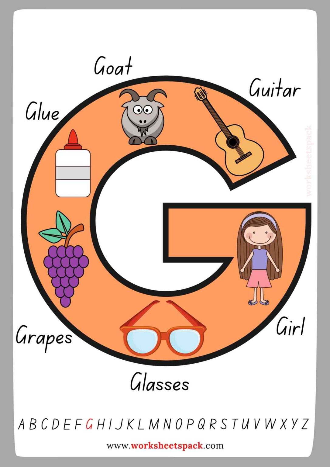 Alphabet Picture Dictionary Free PDF - worksheetspack