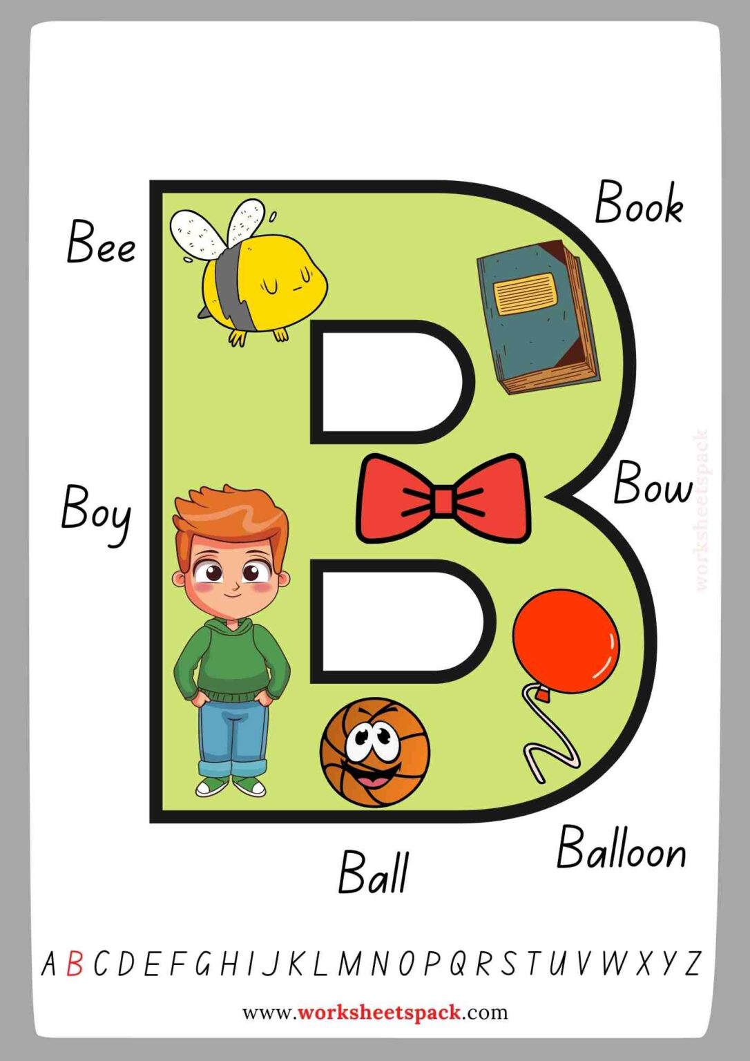 Alphabet Picture Dictionary Free PDF - worksheetspack