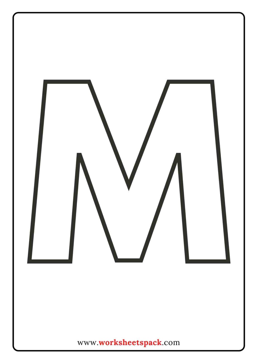 Free Printable Upper Case Alphabet Template - worksheetspack