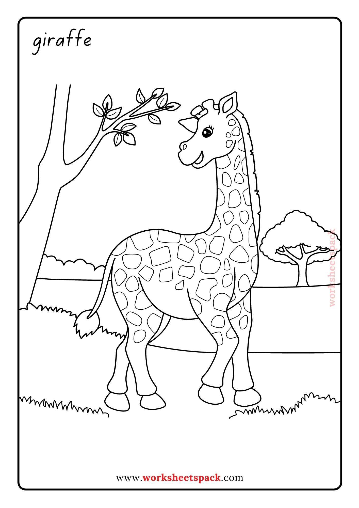 Free Zoo Animal Coloring Pages - worksheetspack