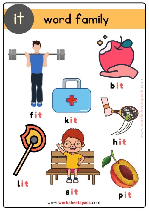 It Word Family Unscramble the Words Free Pack - worksheetspack
