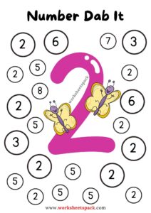 Free Number Dab It Worksheet - worksheetspack