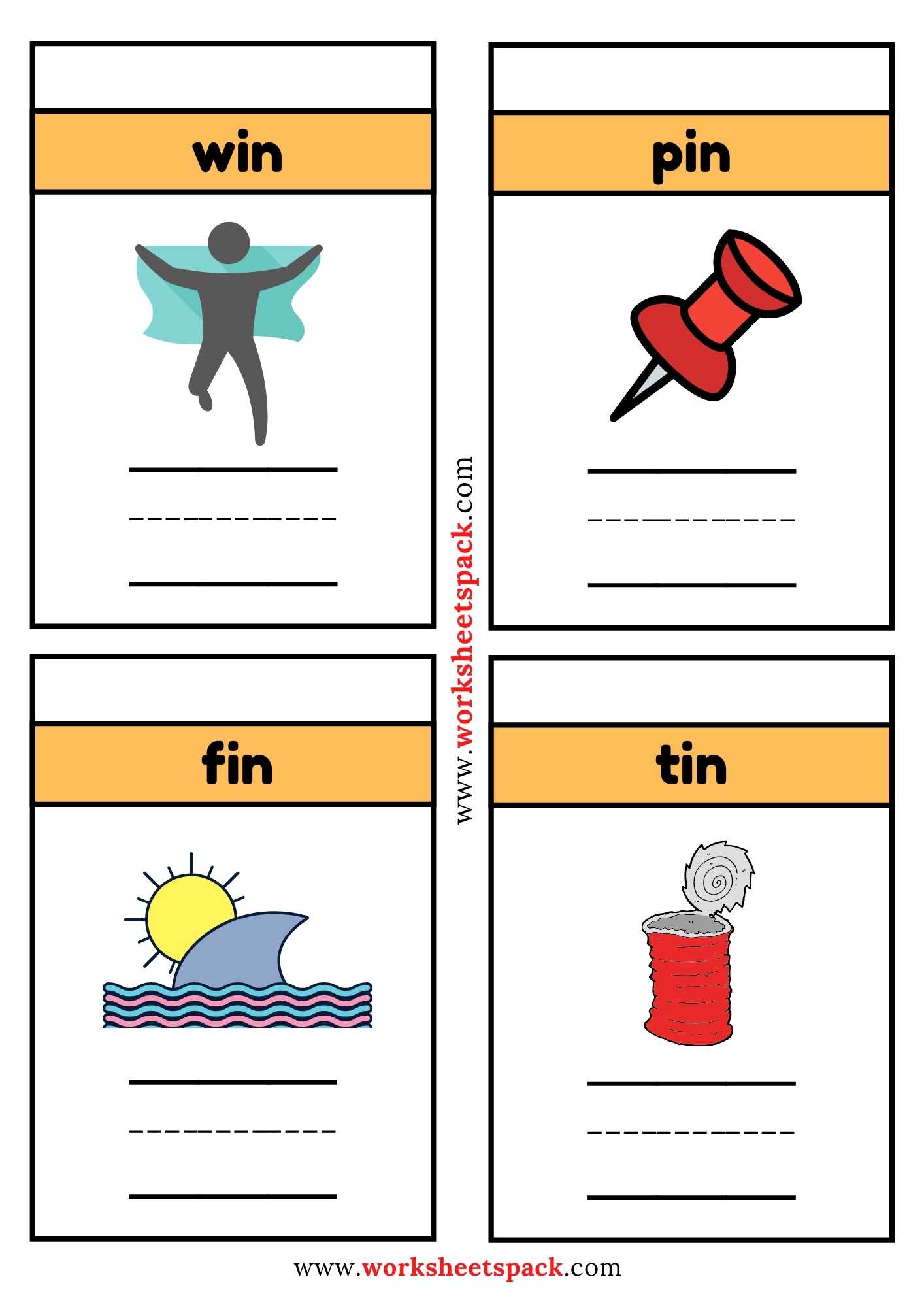 Trace and Write -in Words - worksheetspack