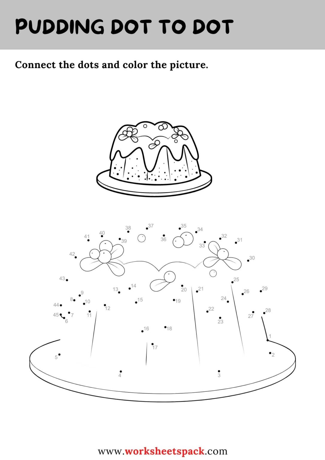 Free Food Dot to Dot Printables - worksheetspack