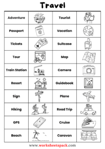 Free Travel Flashcards PDF with ESL Images - worksheetspack