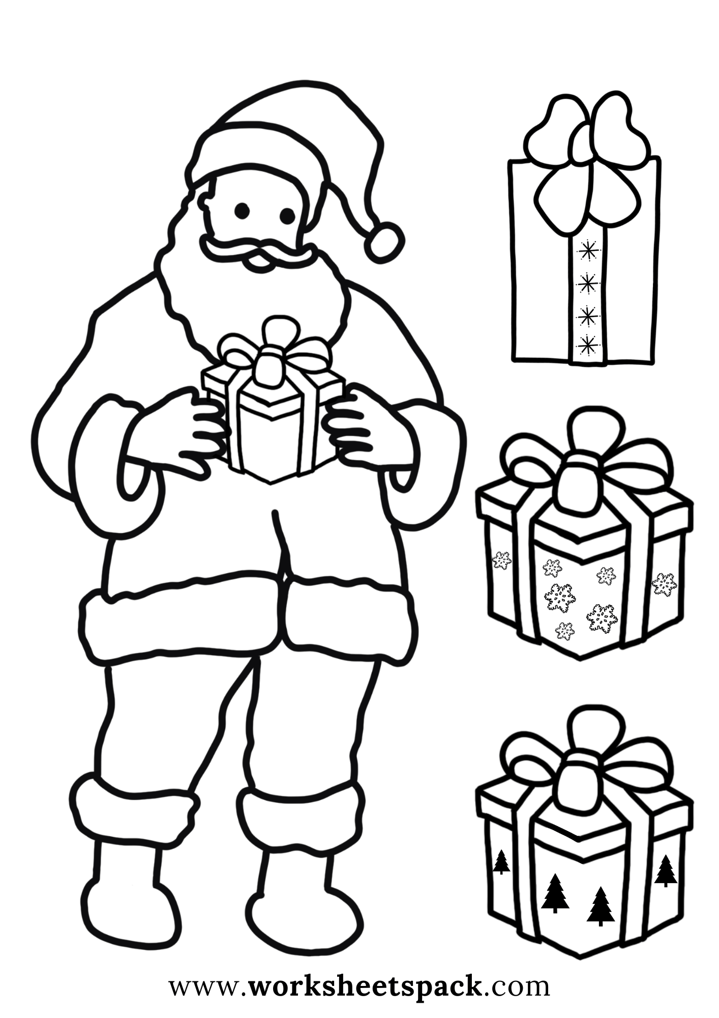 70+ Free Christmas Coloring Pages for Kids - worksheetspack