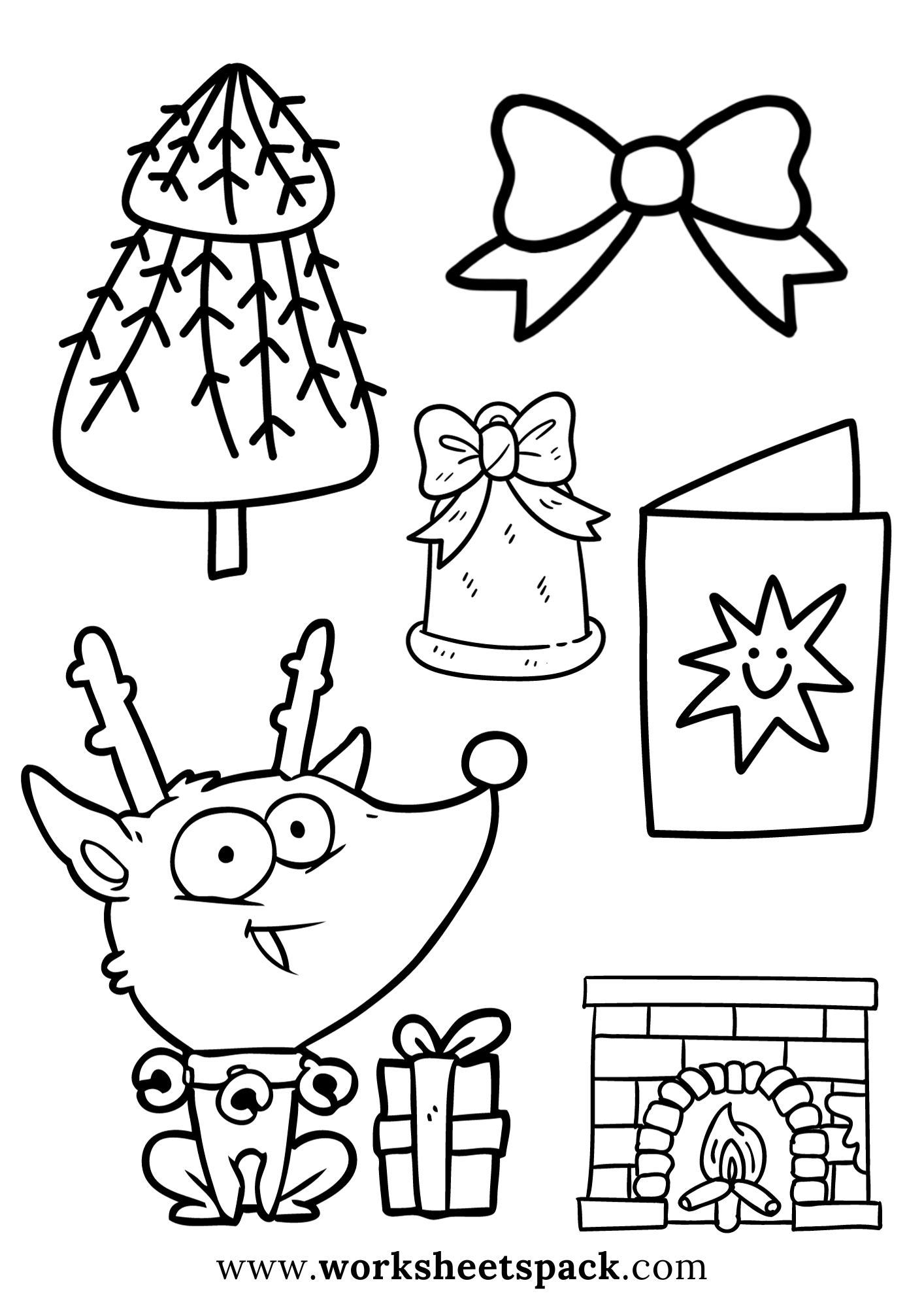 70+ Free Christmas Coloring Pages for Kids - worksheetspack