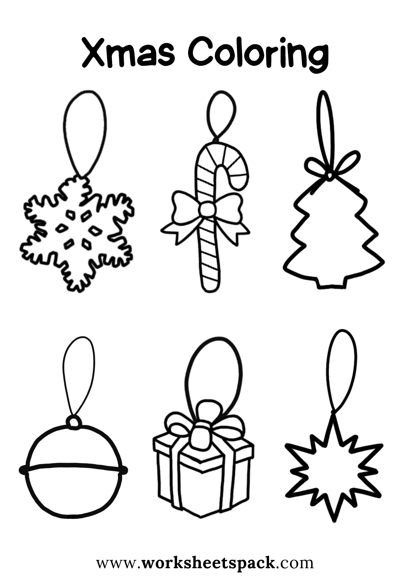 70+ Free Christmas Coloring Pages for Kids - worksheetspack
