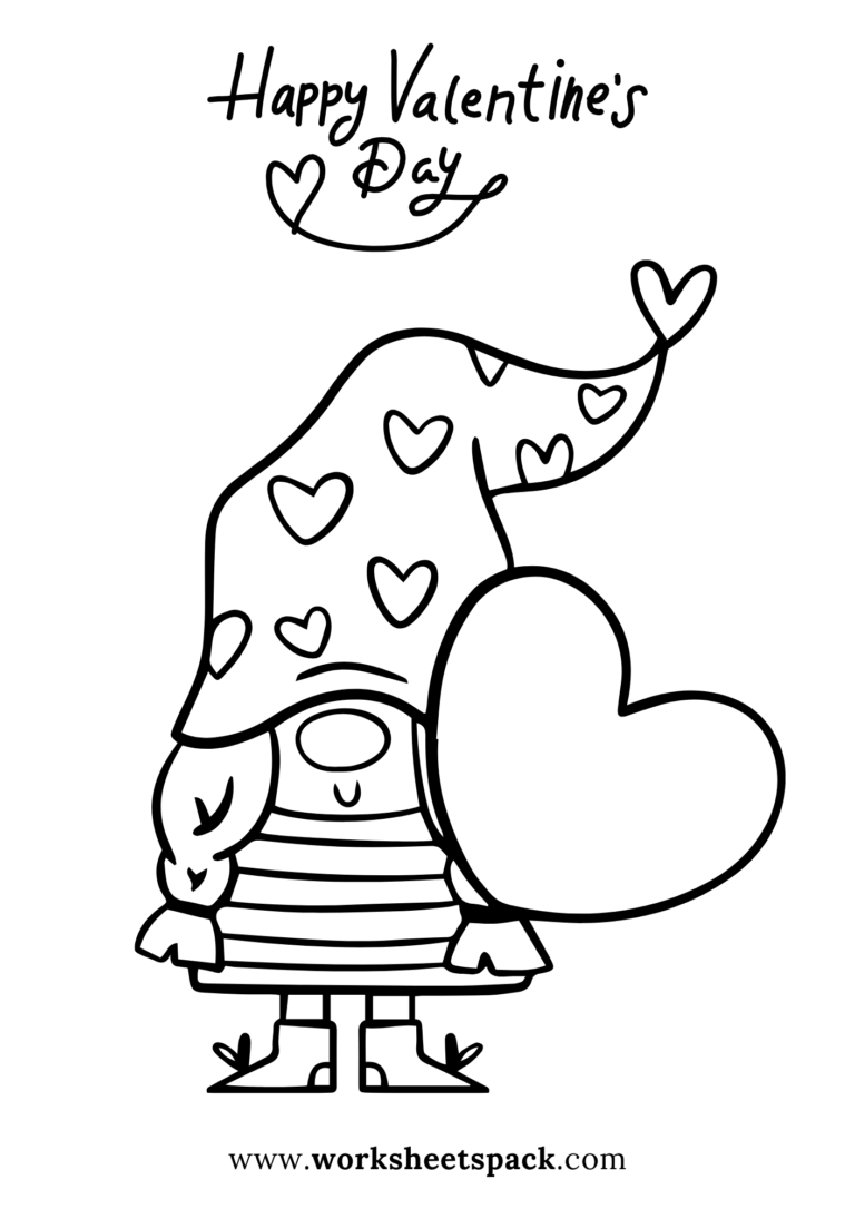 25 Best Free Valentine’s Day Coloring Pages - worksheetspack