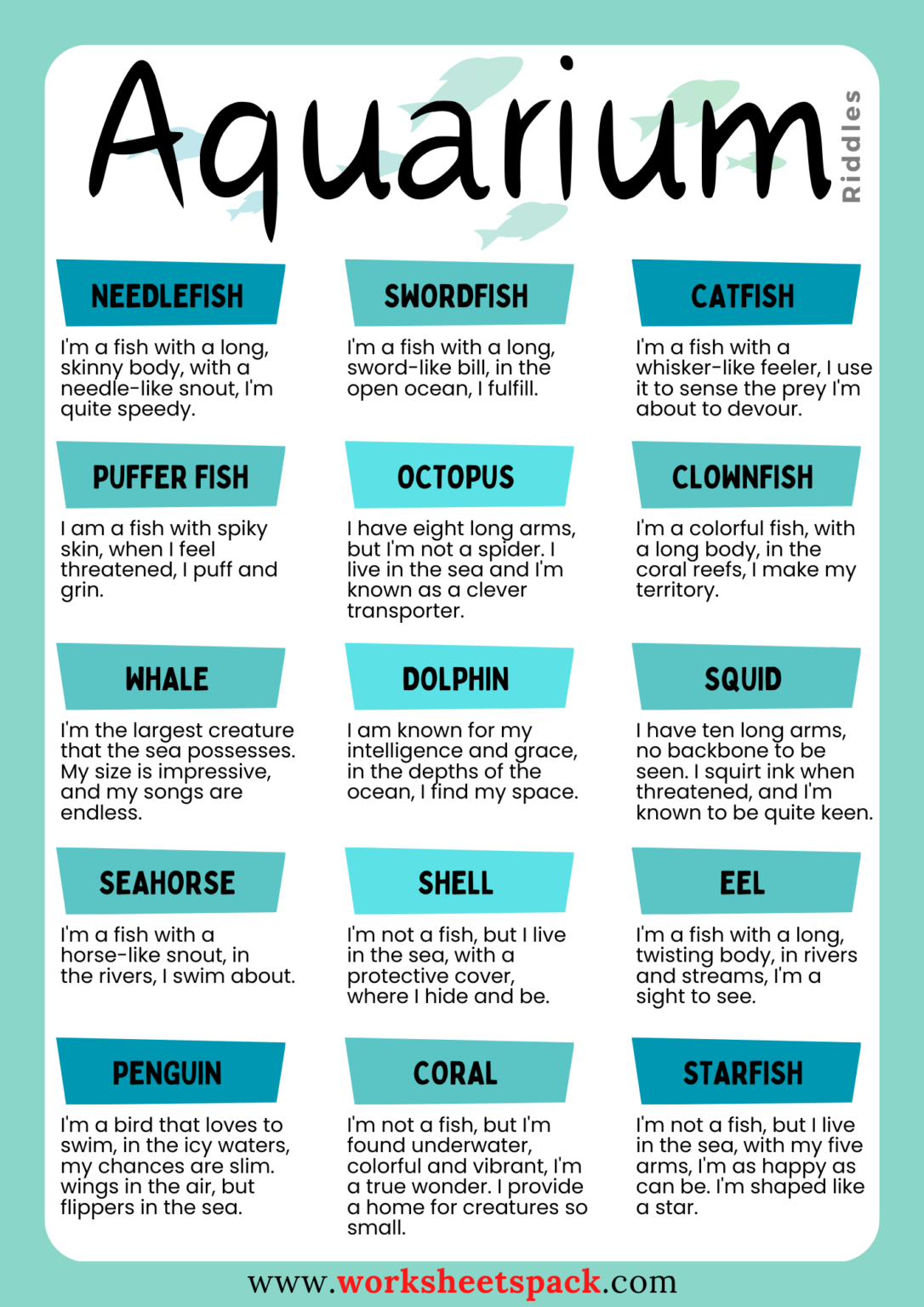 Splash into Excitement: The Best Aquarium Scavenger Hunt Ideas ...