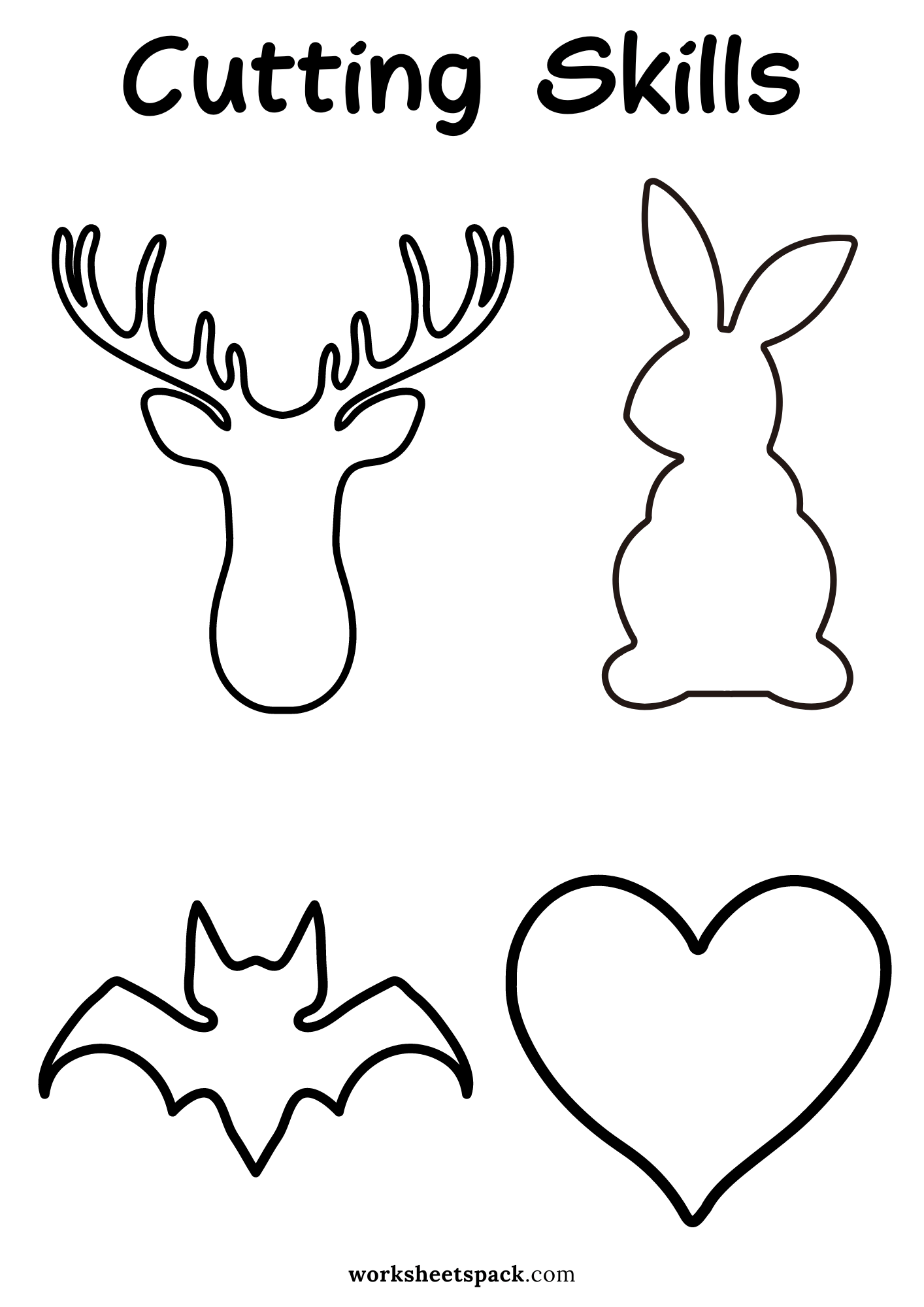 Free Scissor Skills Worksheets for Preschool - worksheetspack
