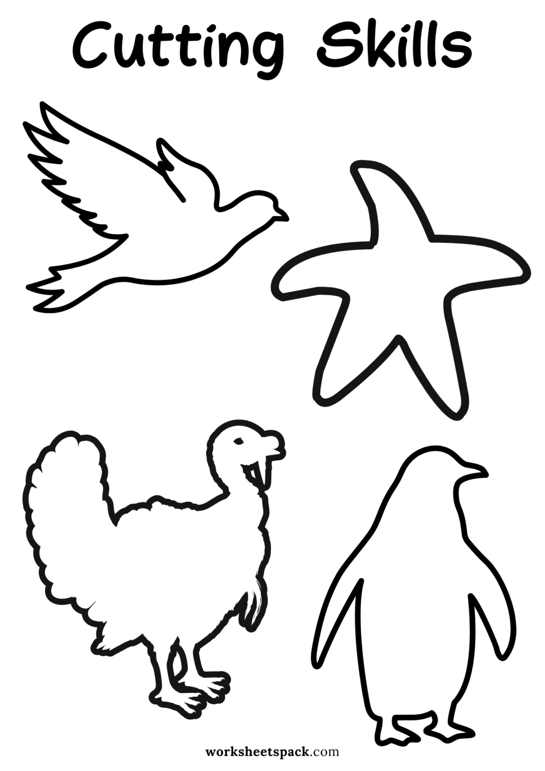 Free Scissor Skills Worksheets for Preschool - worksheetspack