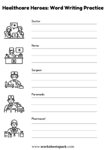 Hospital English Vocabulary Worksheets - worksheetspack